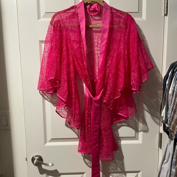 Betsey Johnson | Intimates & Sleepwear | Betsey Johnson Hot Pink Lace ...
